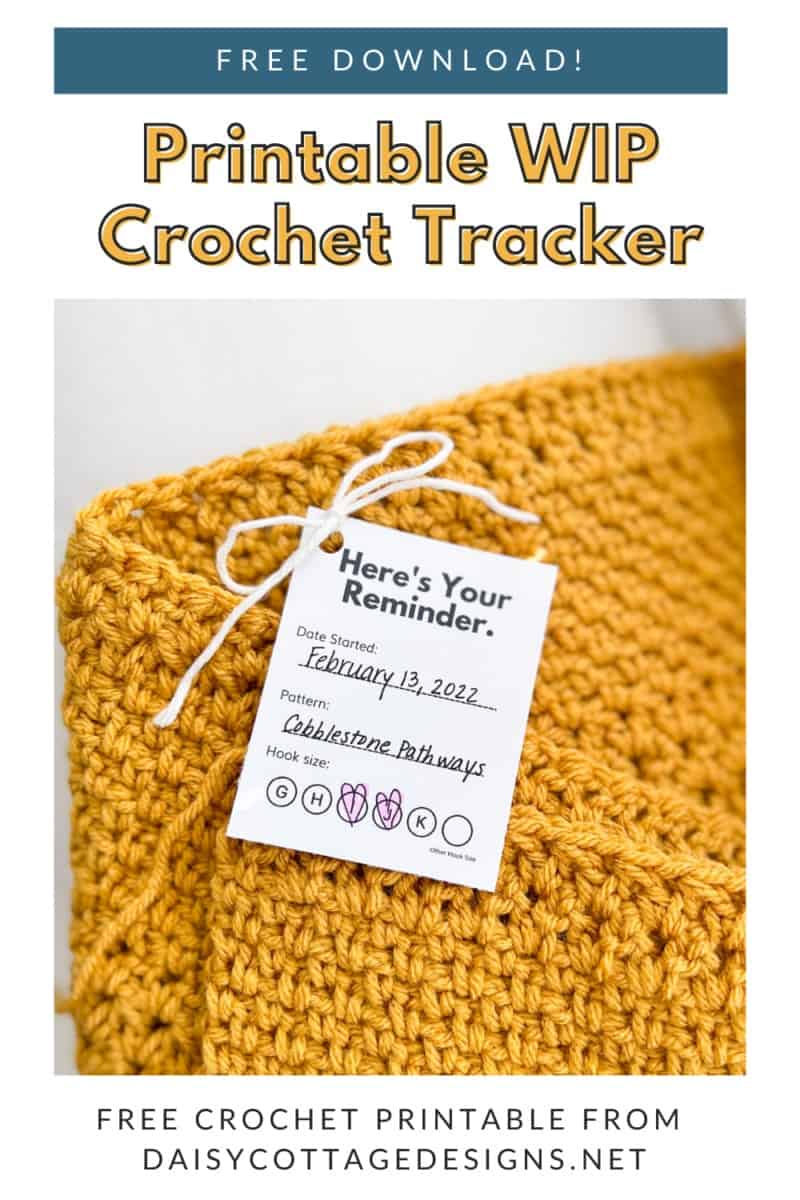 Crochet WIP Project Card Printable