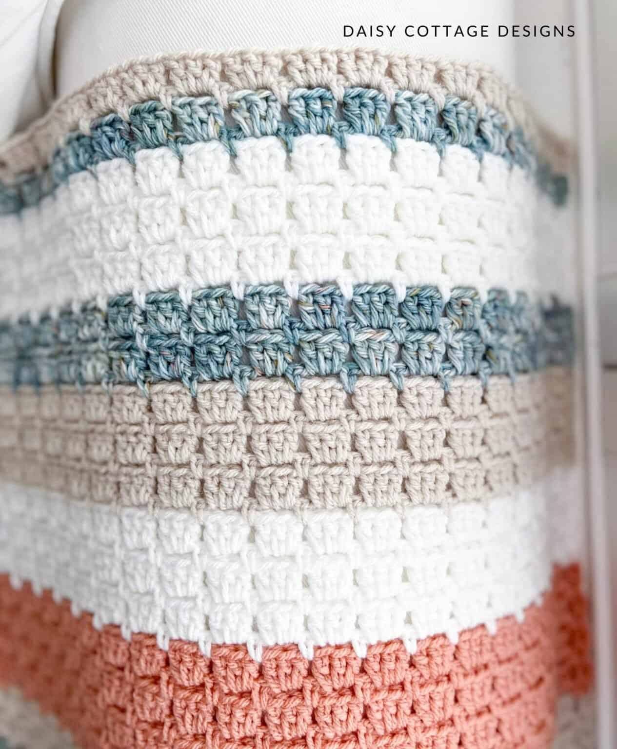 Block Stitch Blanket Tutorial (Easy Crochet Pattern!)