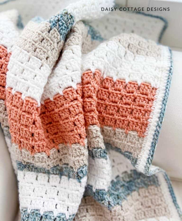 Block Stitch Blanket Tutorial (Easy Crochet Pattern!)