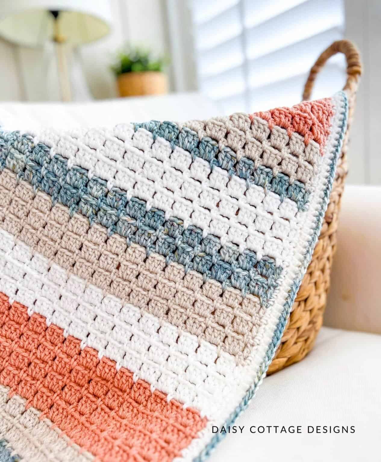 Block Stitch Blanket Tutorial (Easy Crochet Pattern!)