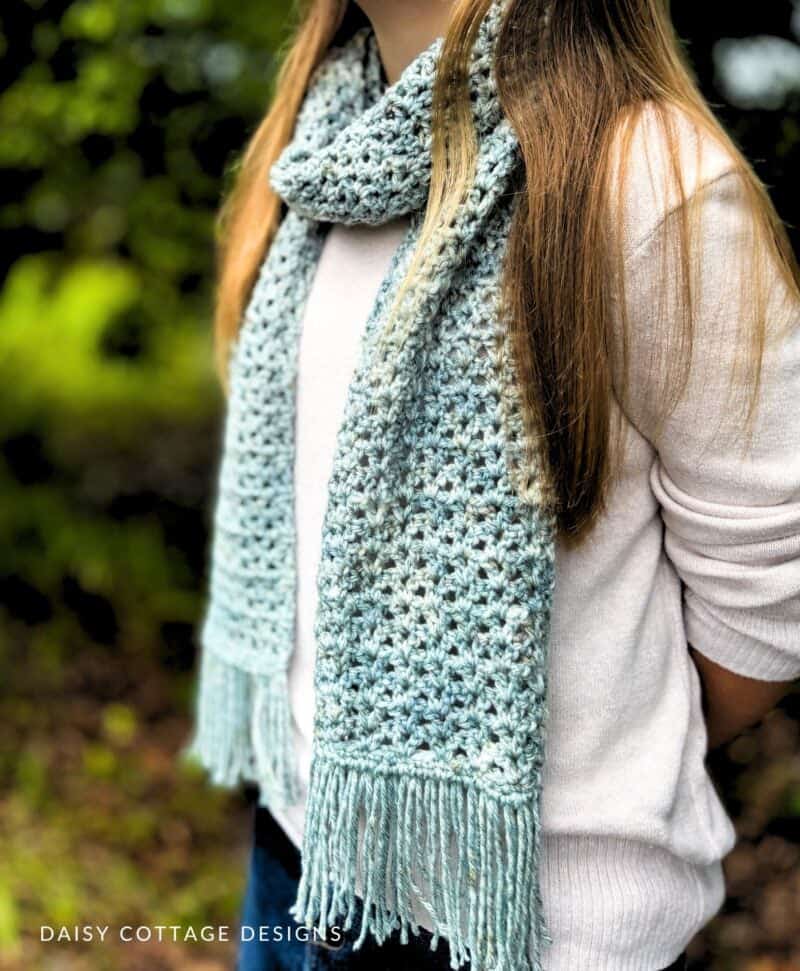 Crochet V-Stitch Scarf Pattern - So Quick!