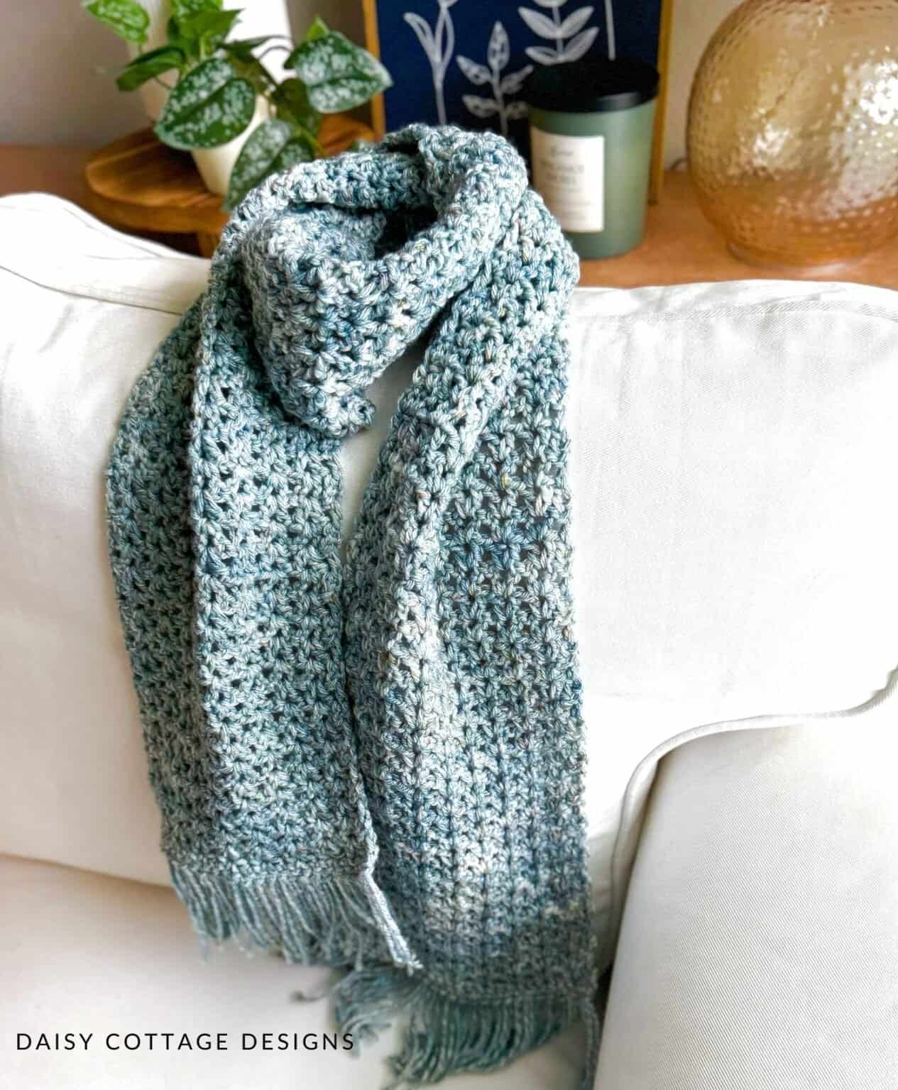 Crochet V-Stitch Scarf Pattern - So Quick!