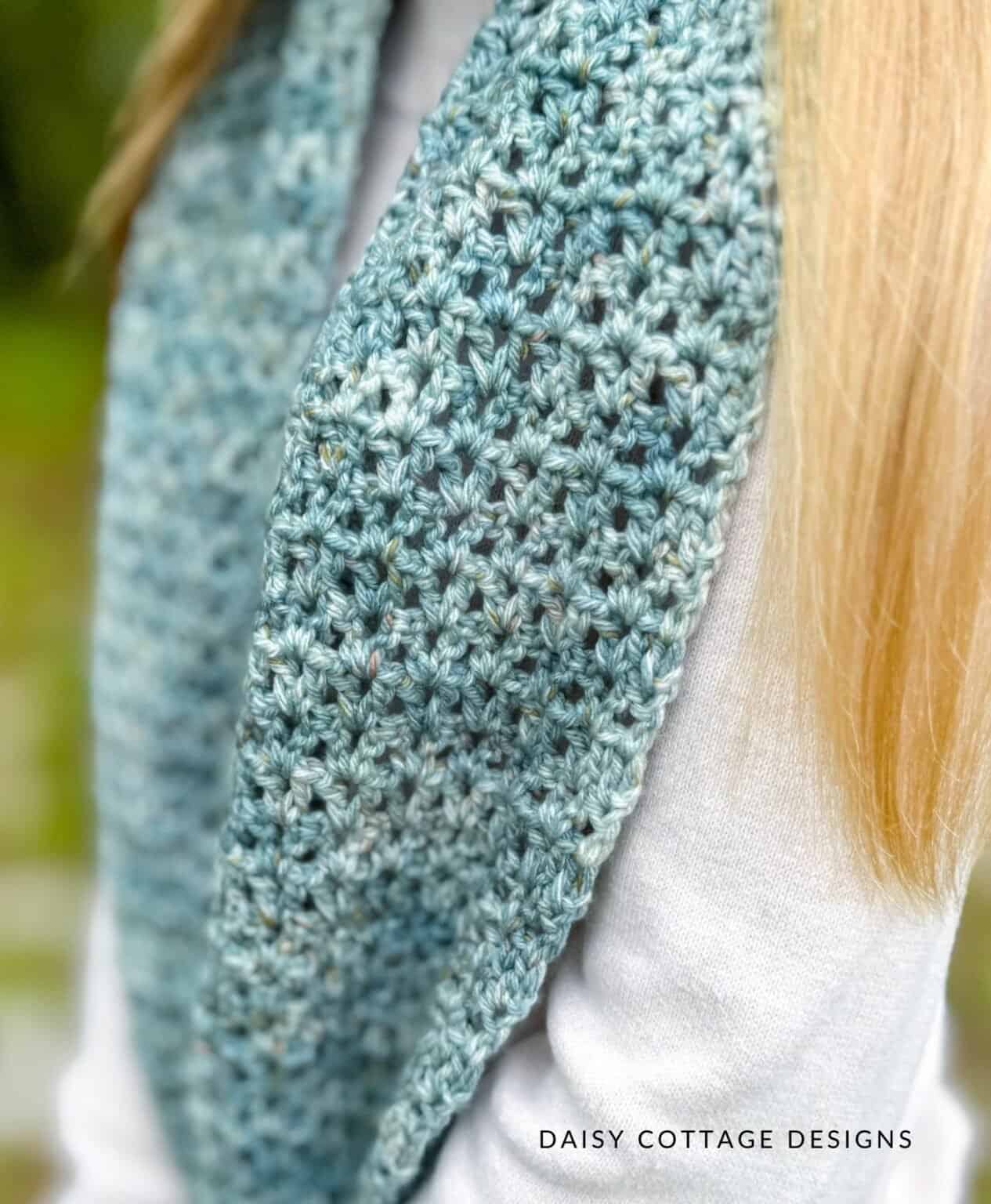 Crochet V-Stitch Scarf Pattern - So Quick!