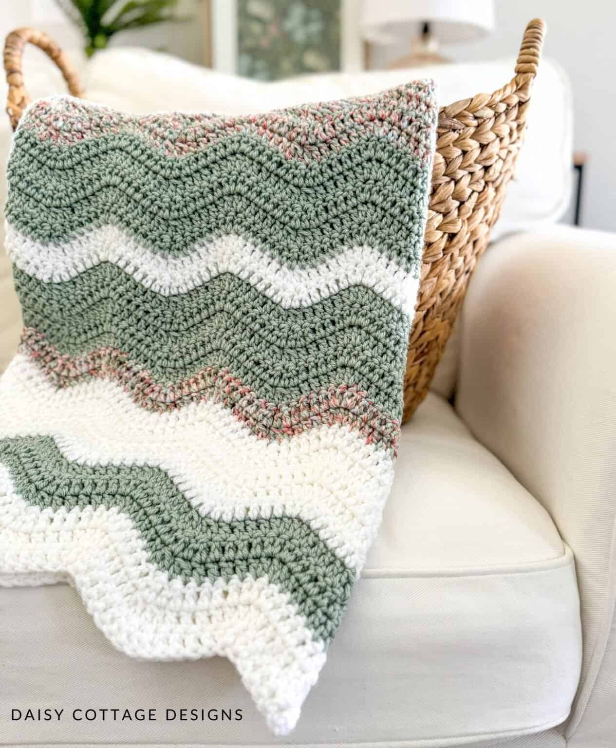 The Rosewood Ripple Blanket Crochet Pattern
