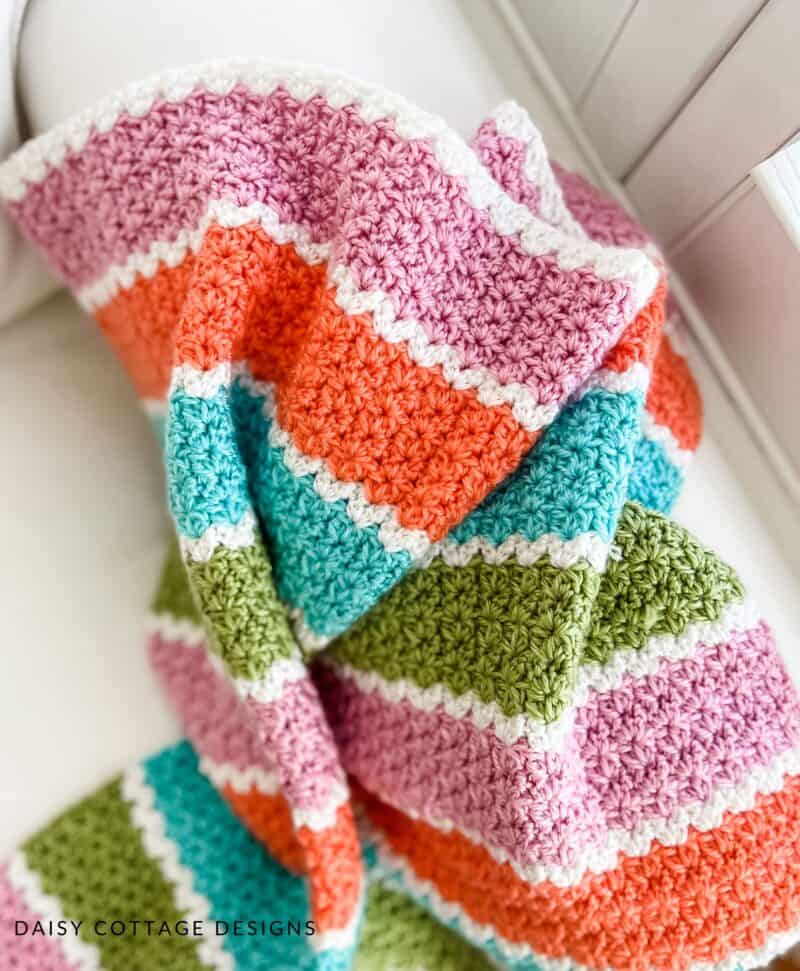 Block Stitch Blanket Tutorial (Easy Crochet Pattern!)