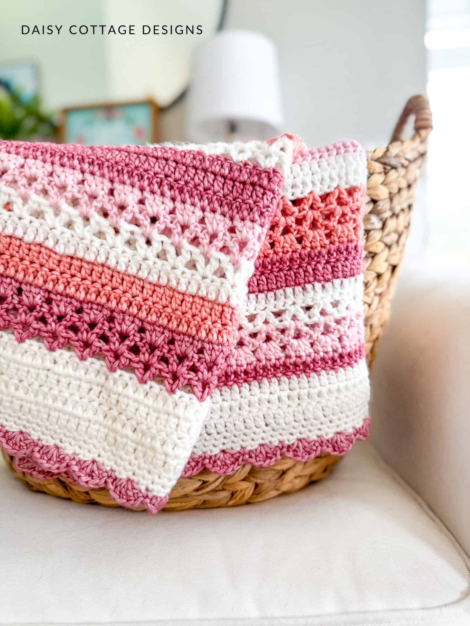 Daisy Cottage Designs: Polka Dots & Frills: Free Crochet Blanket Pattern