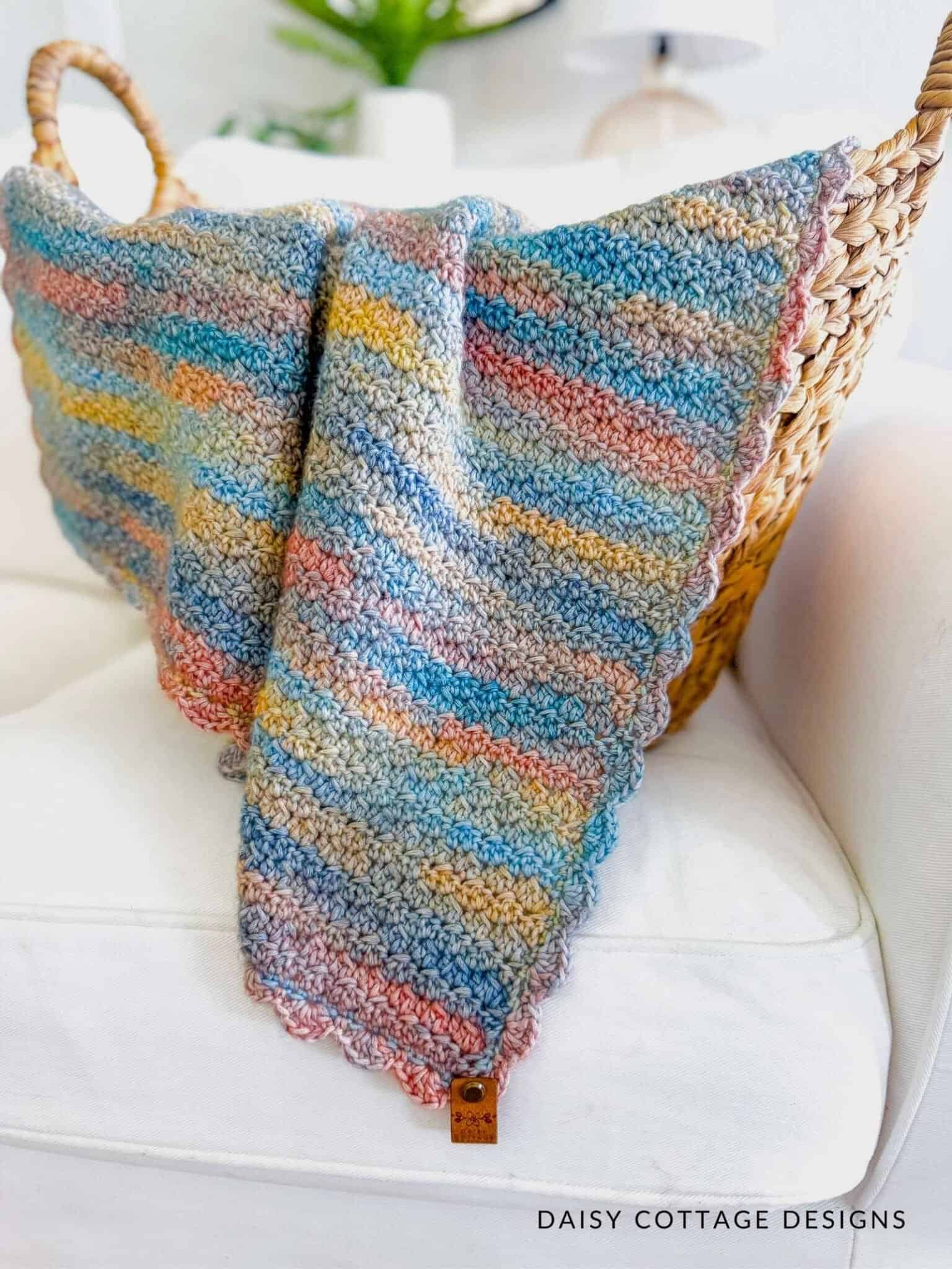Beginner-Friendly Striped Crochet Blanket Pattern