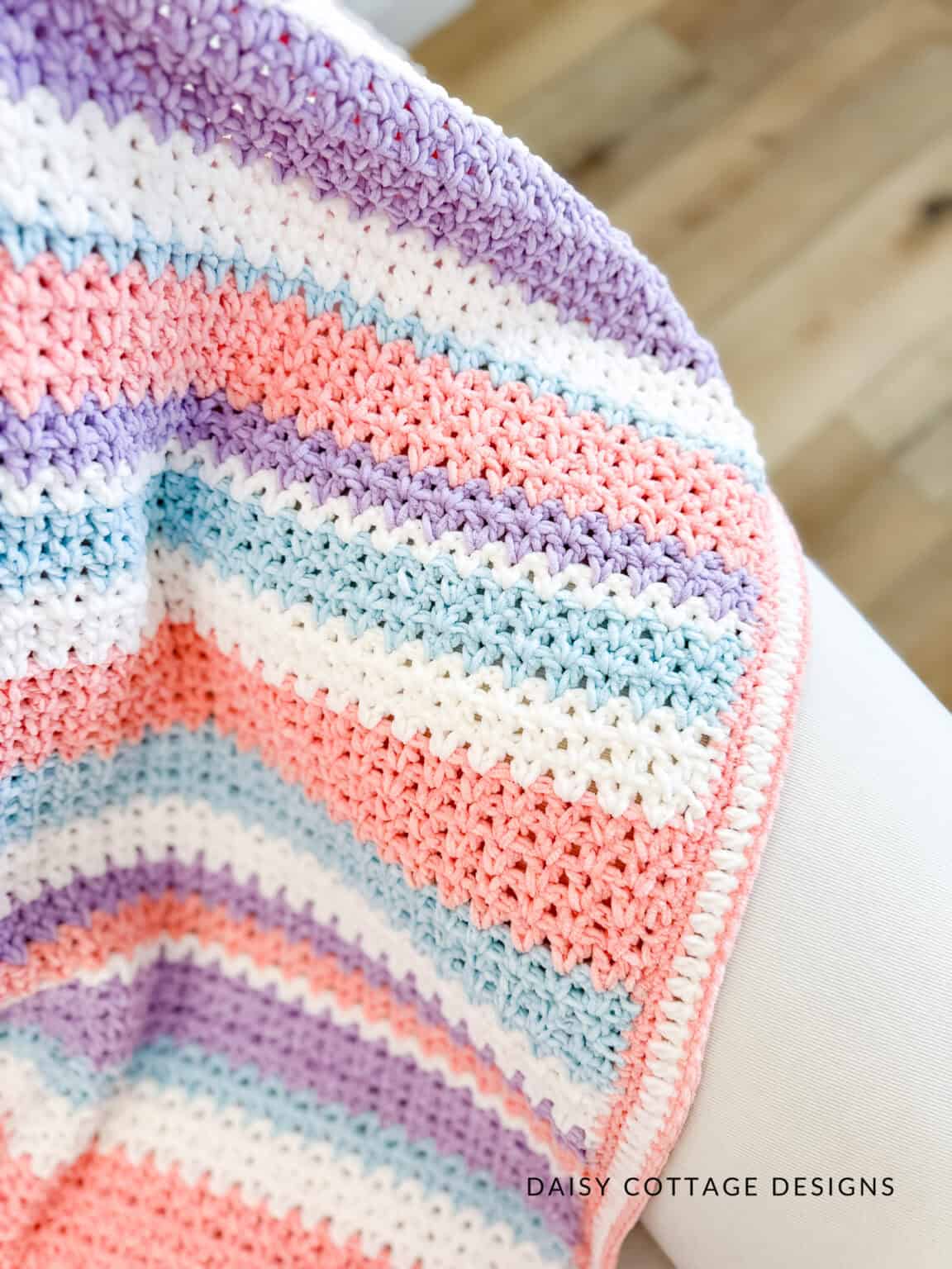 Easy Chenille Baby Blanket Crochet Pattern